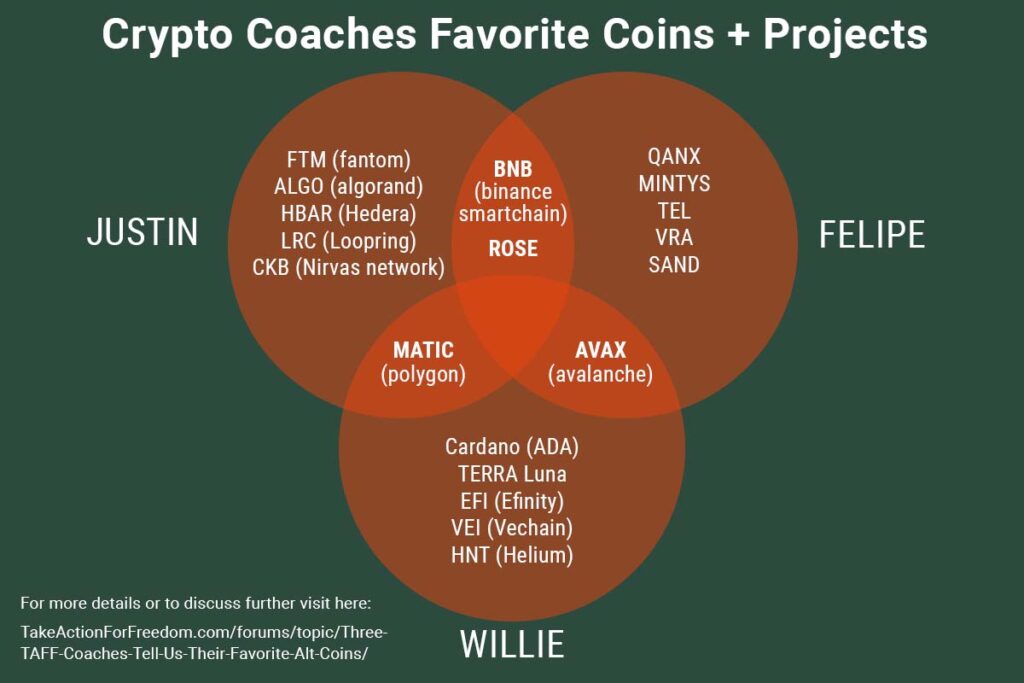 Three TAFF Coaches Tell Us Their Favorite Alt Coins! - Take Action For ...